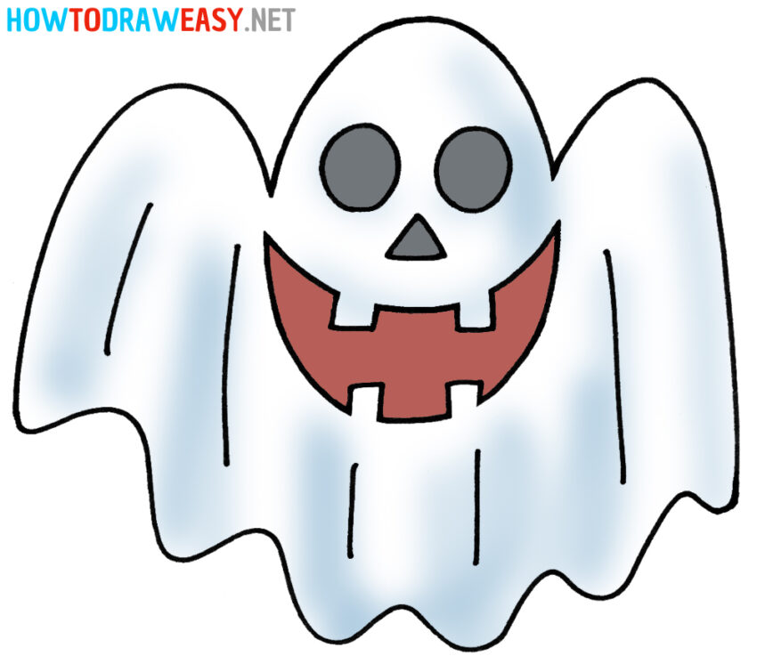 How to Draw a Ghost - How to Draw Easy