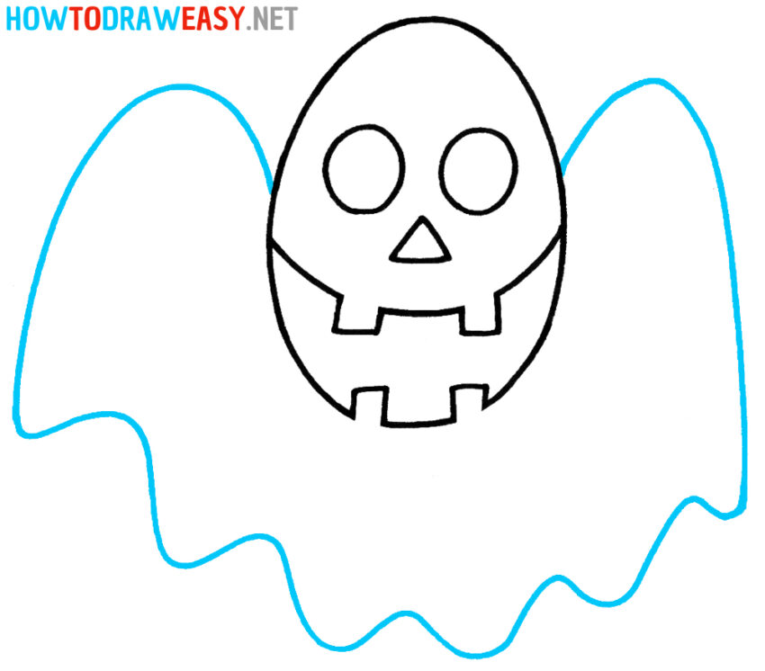 How to Draw a Ghost - How to Draw Easy