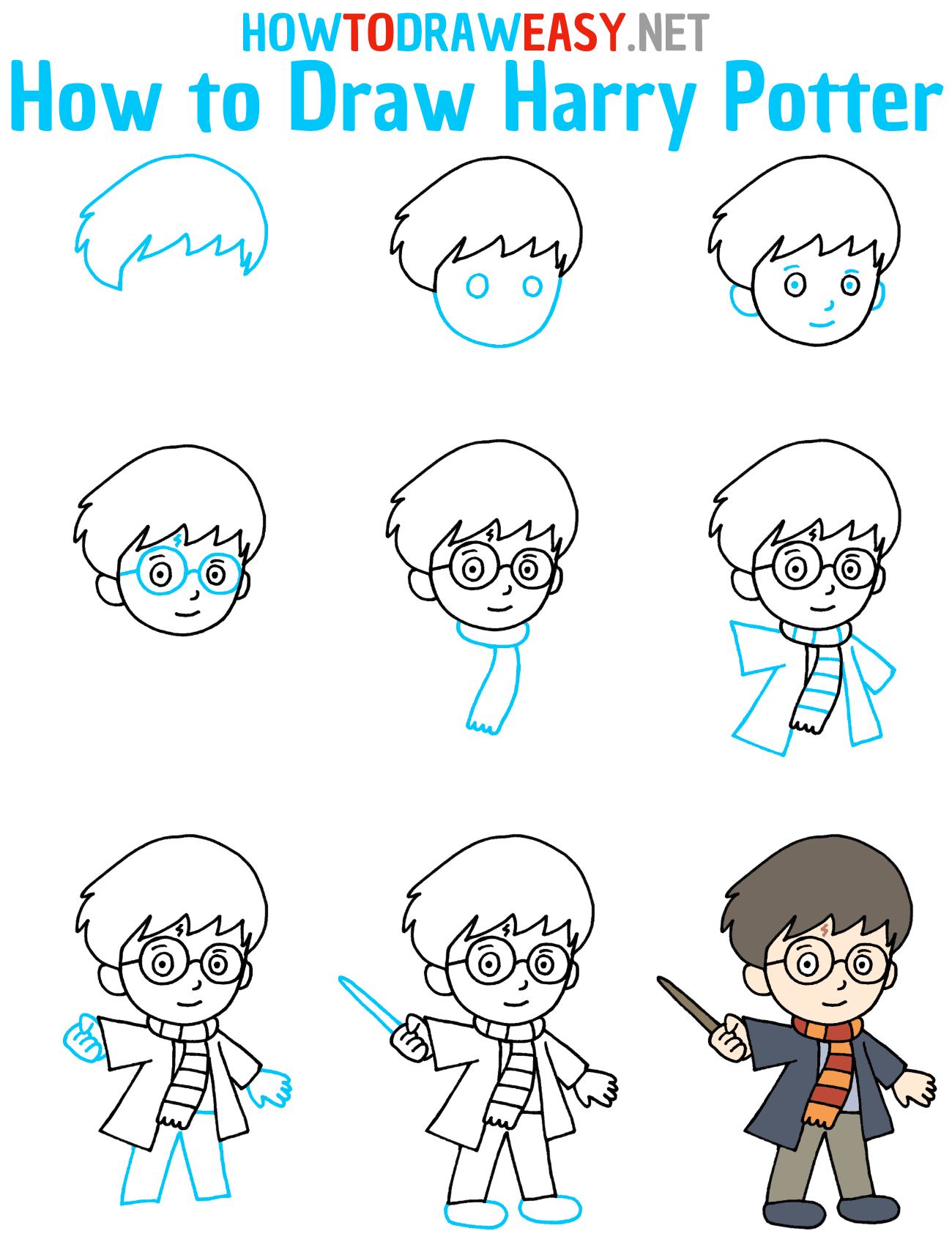 How To Draw Harry Potter Draw For Kids