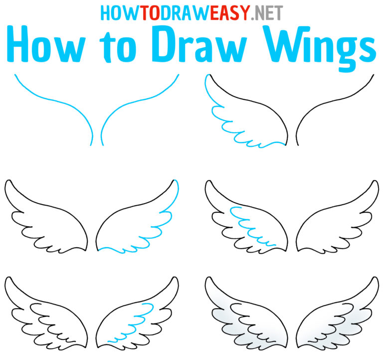 How to Draw Wings - How to Draw Easy