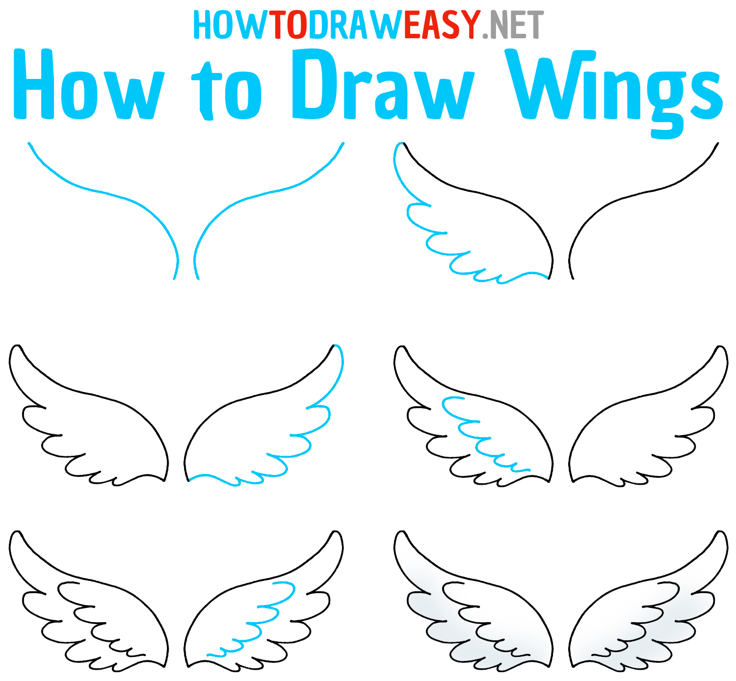 How To Draw Wings Draw For Kids