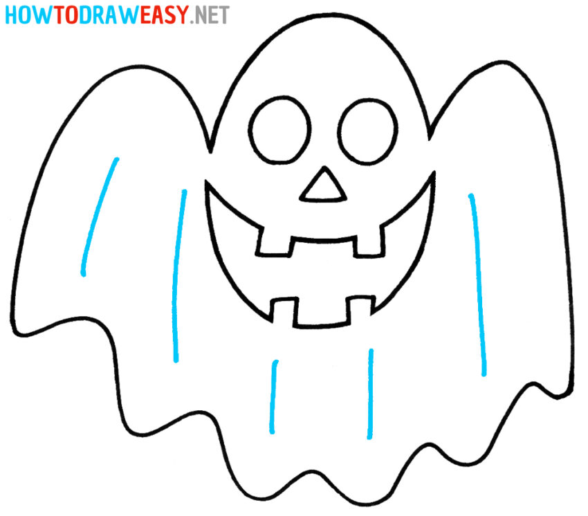 How to Draw a Ghost - How to Draw Easy