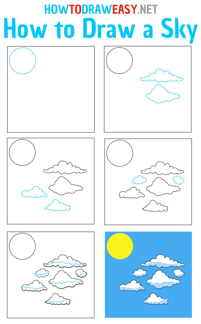 How to Draw a Sky - How to Draw Easy