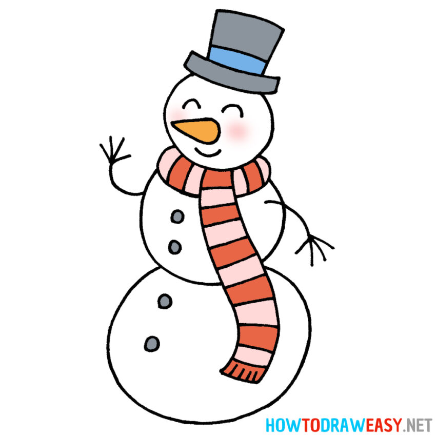 How to Draw a Snowman - How to Draw Easy