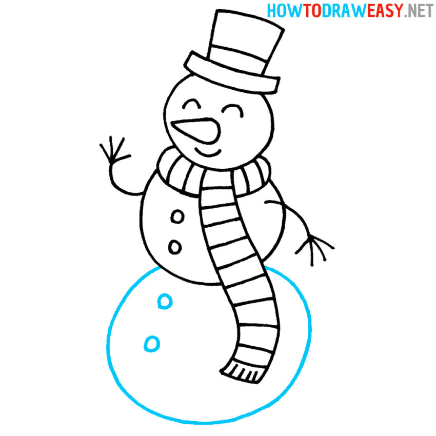 How to Draw a Snowman - How to Draw Easy