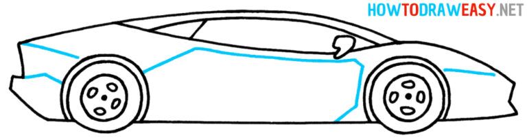 How to Draw a Lambo - How to Draw Easy