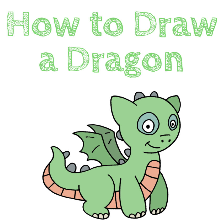 How to Draw a Dragon Easy - How to Draw Easy