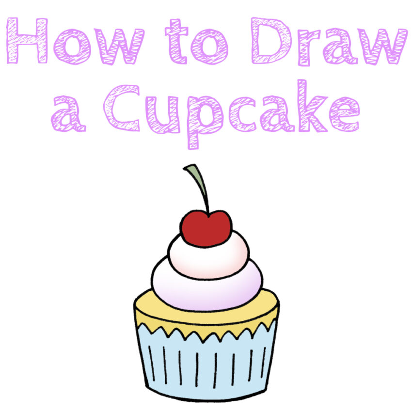 How to Draw a Cupcake - How to Draw Easy