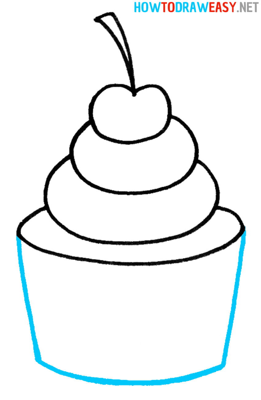 How to Draw a Cupcake - How to Draw Easy