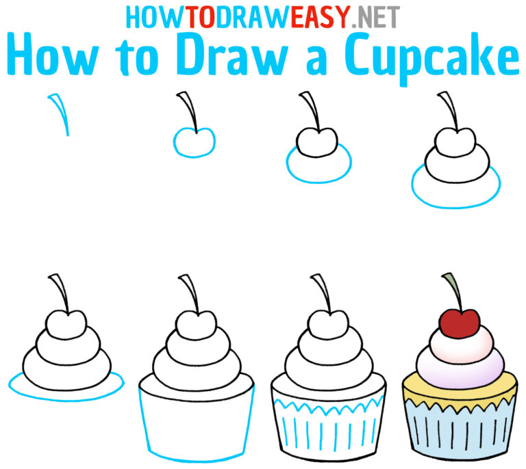 How to Draw a Cupcake - How to Draw Easy