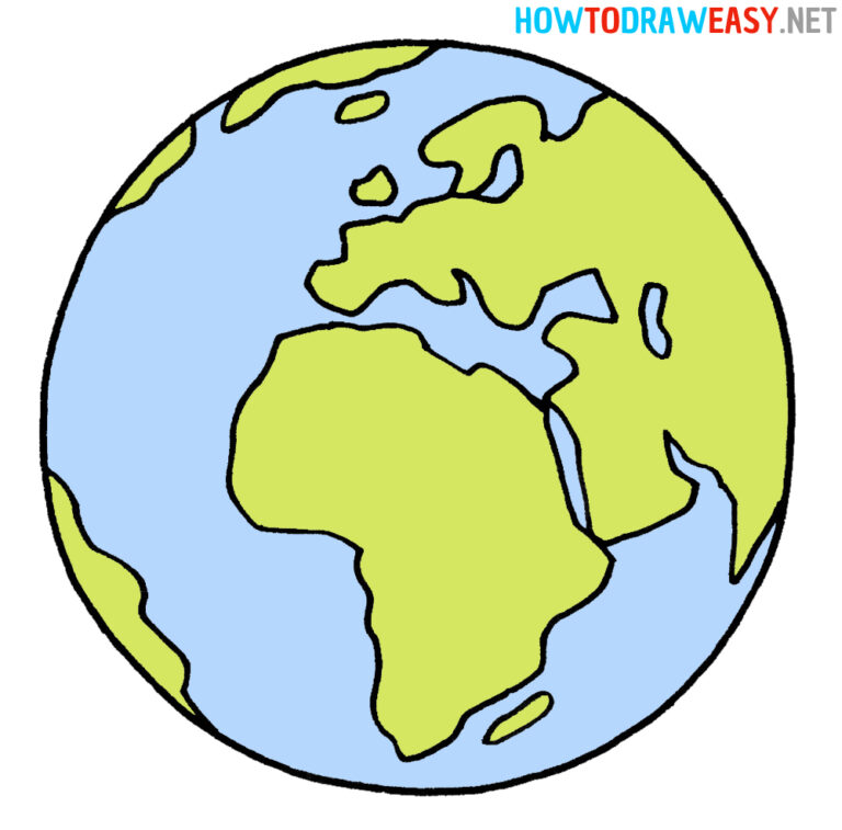 How to Draw the Earth - How to Draw Easy