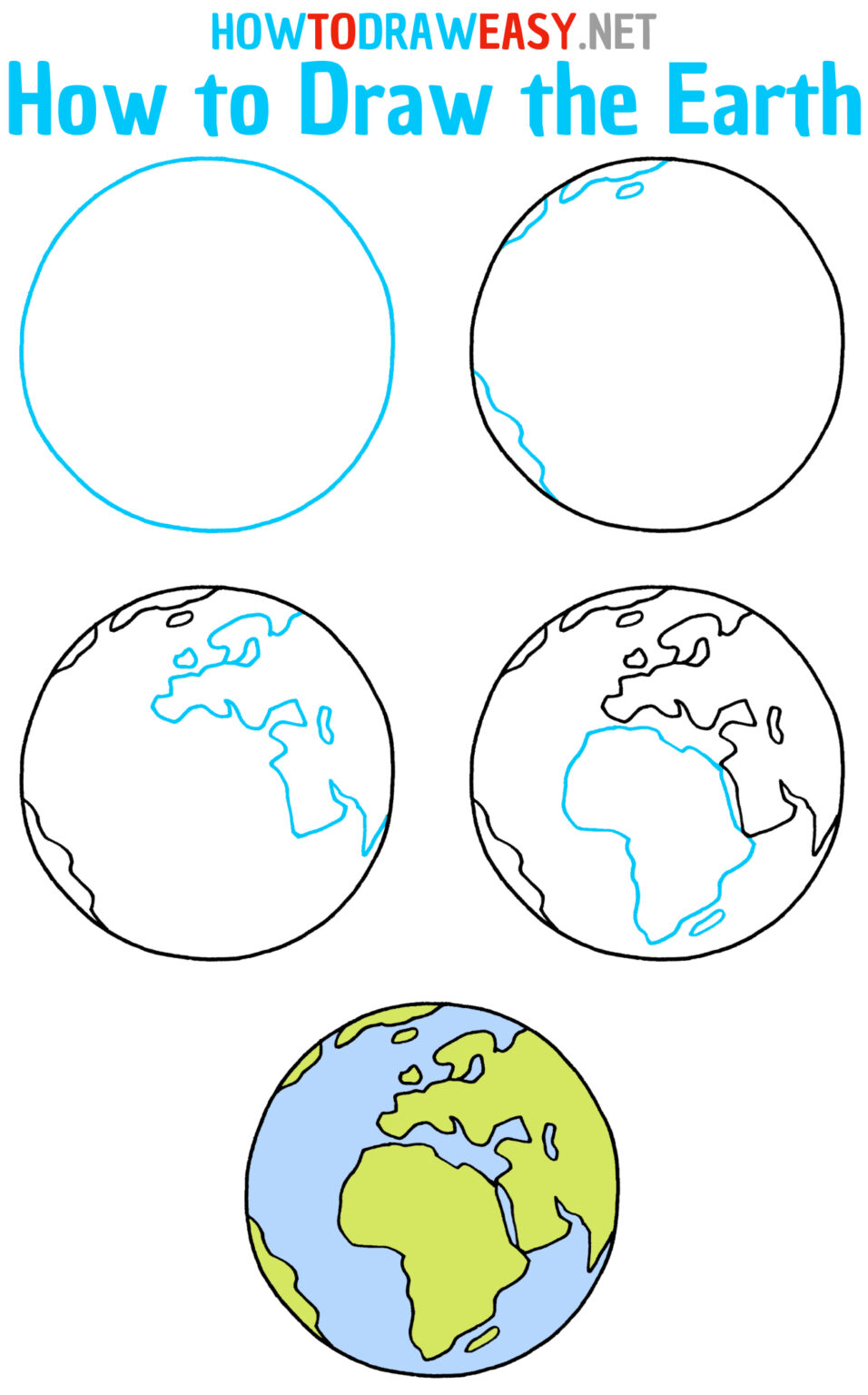 How to Draw the Earth - How to Draw Easy