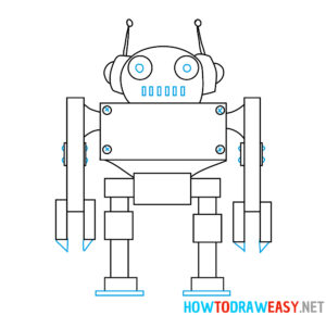 How to Draw a Robot Step by Step - How to Draw Easy