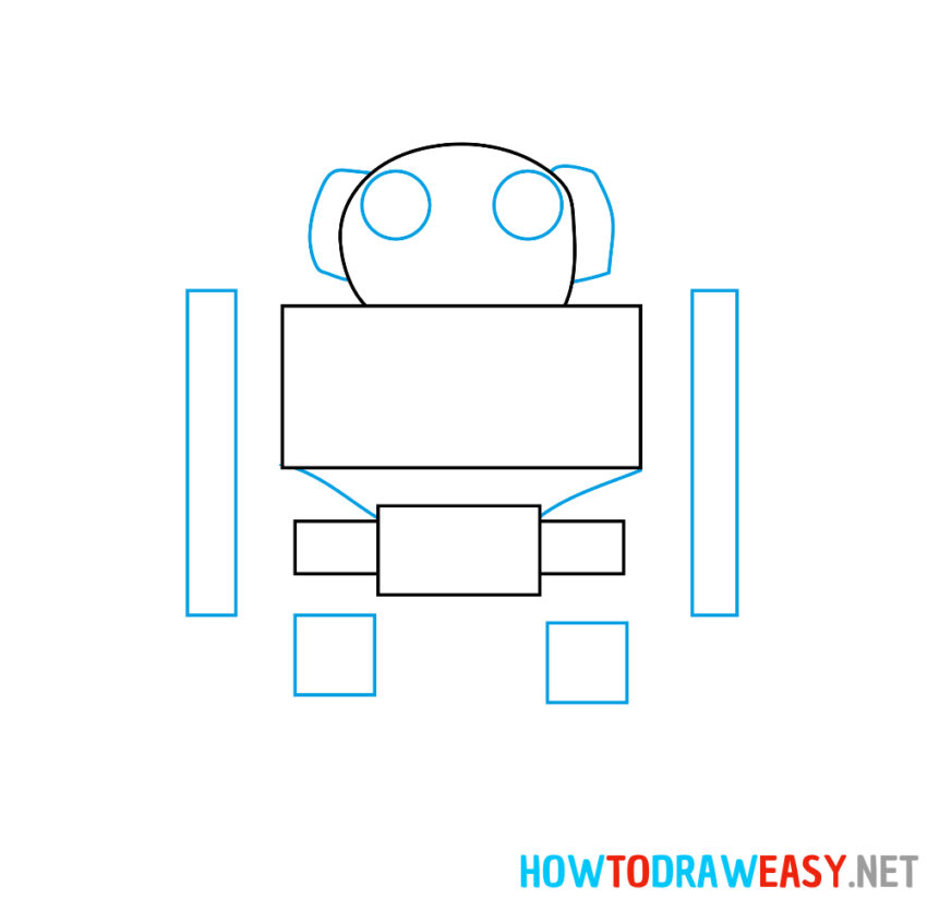 How to Draw a Robot Step by Step - How to Draw Easy