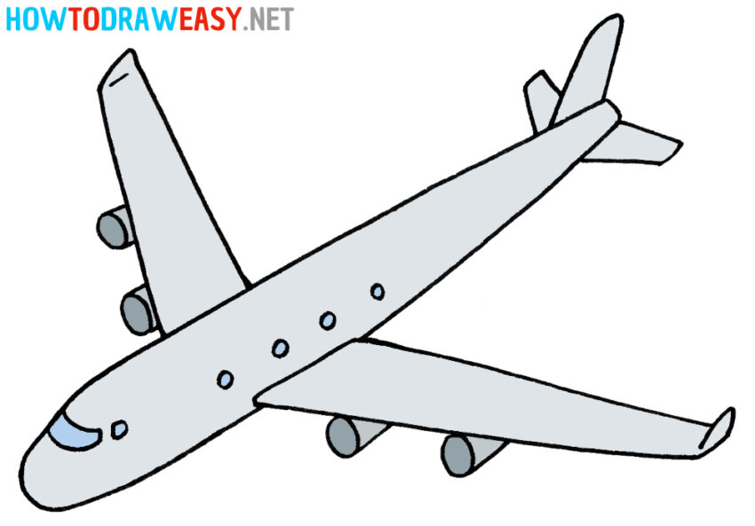 How to Draw a Plane - How to Draw Easy