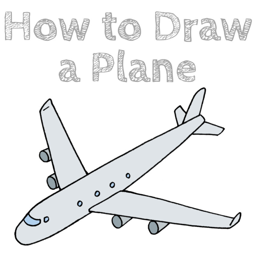 How to Draw a Plane - How to Draw Easy