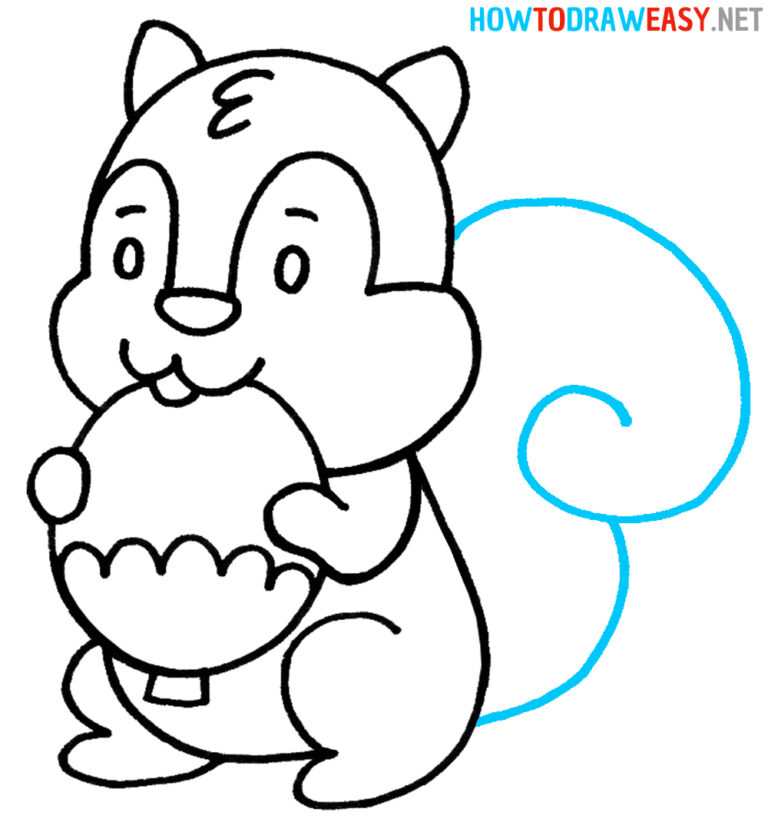 How to Draw a Squirrel Step by Step - How to Draw Easy