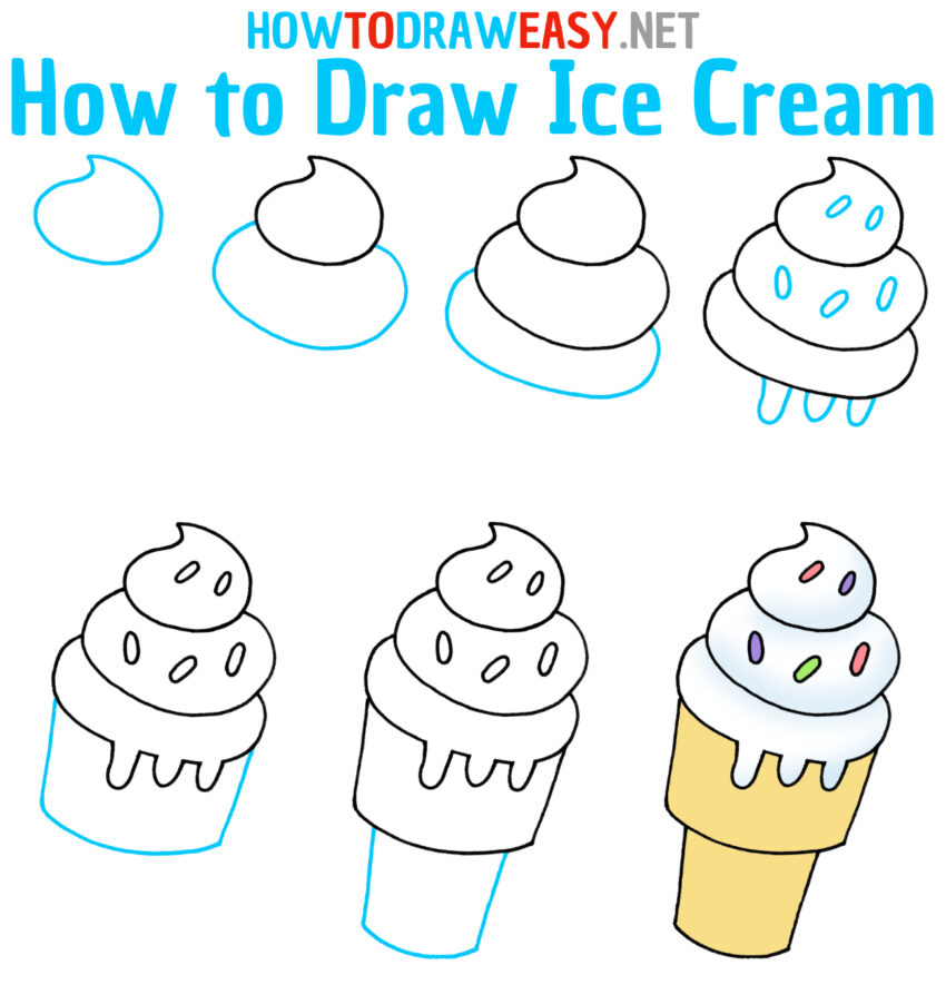 How to Draw Ice Cream - How to Draw Easy