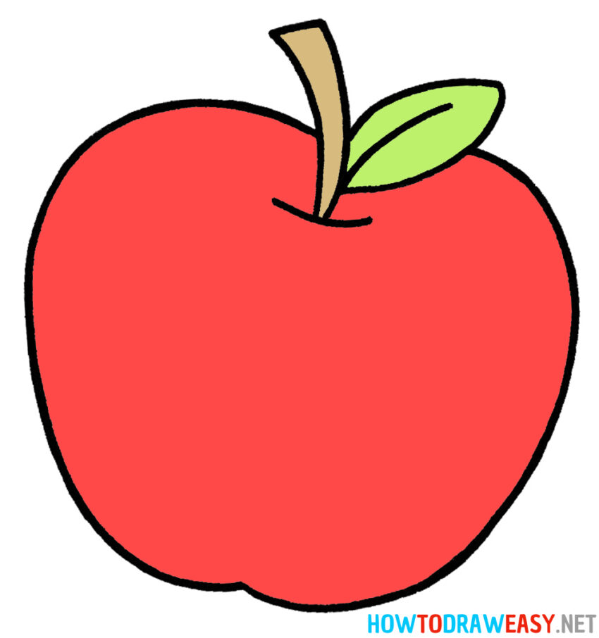 How to Draw an Apple - How to Draw Easy
