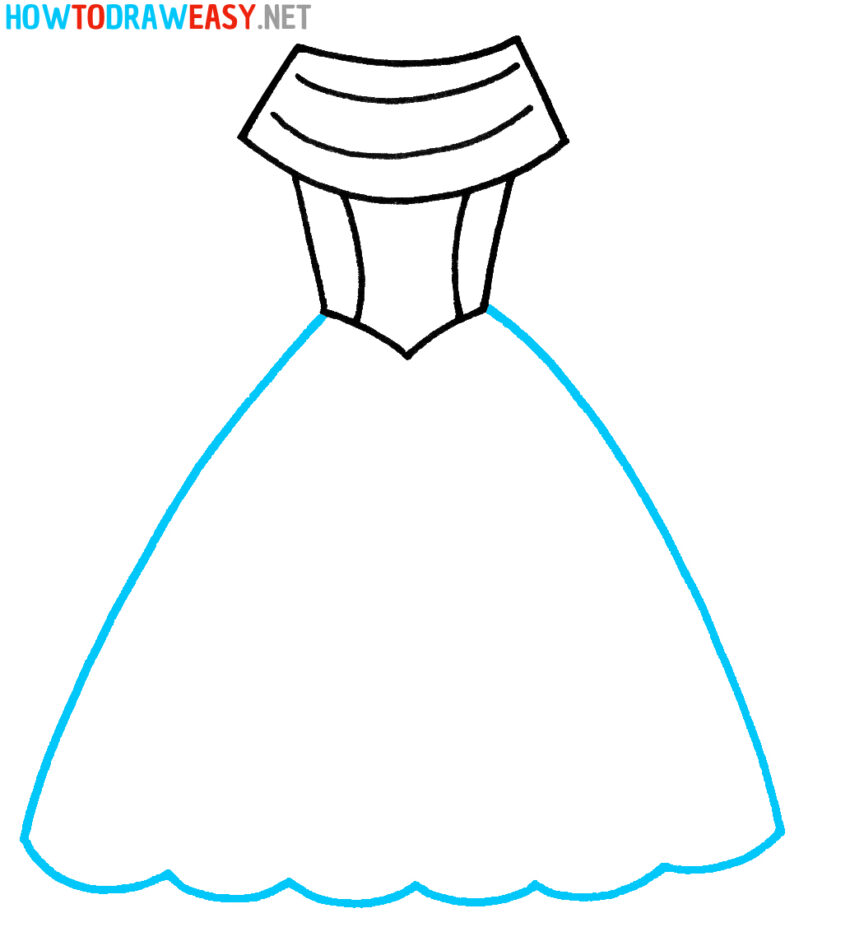 How to Draw a Dress - How to Draw Easy