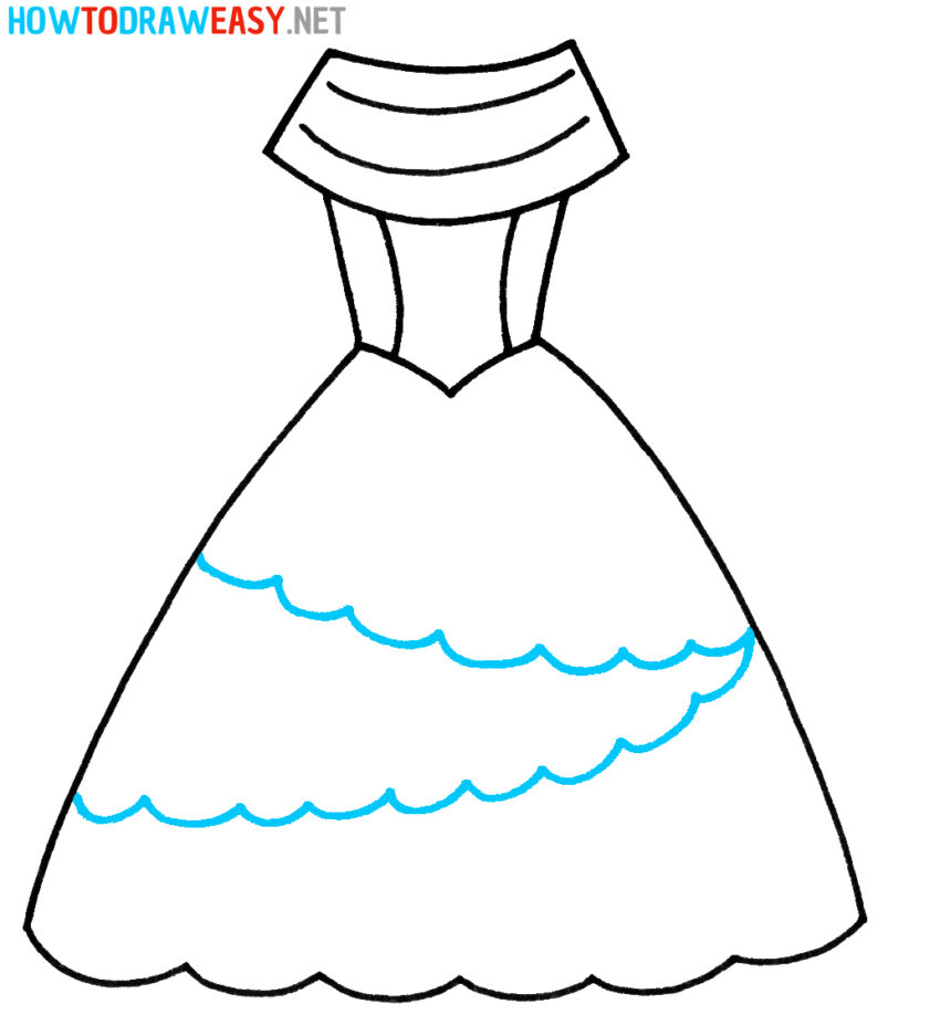 How to Draw a Dress - How to Draw Easy