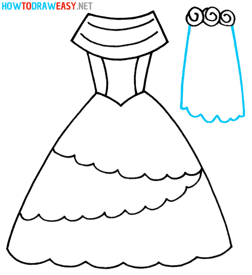 How to Draw a Dress - How to Draw Easy