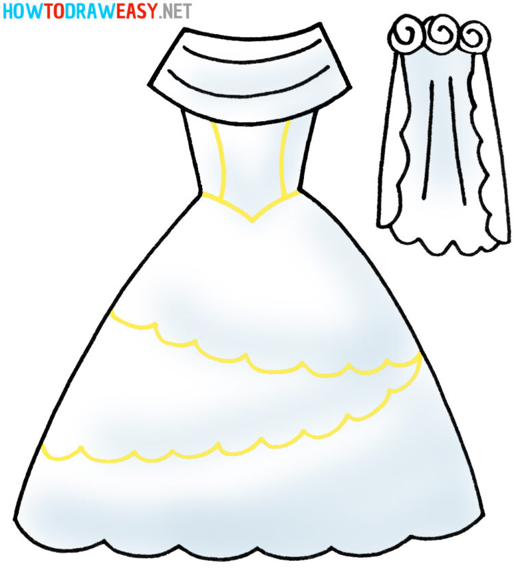 How to Draw a Dress - How to Draw Easy