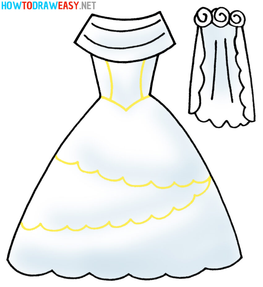 How to Draw a Dress - How to Draw Easy