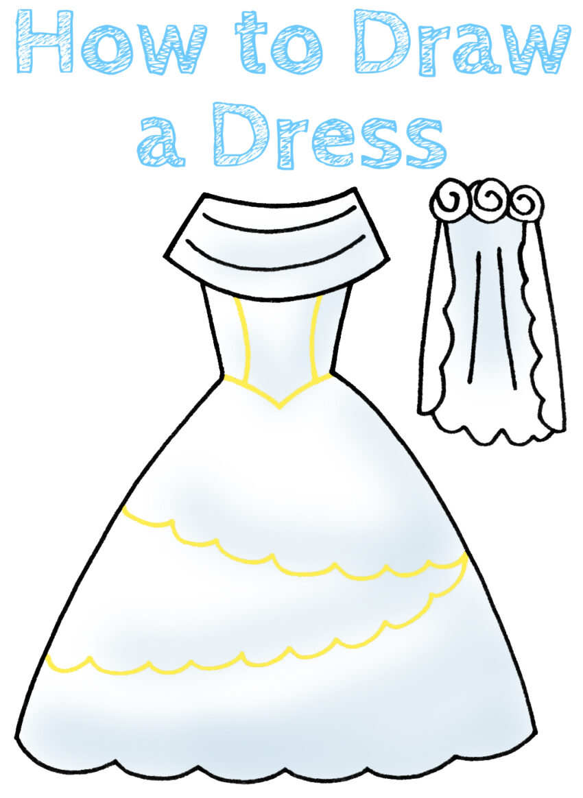 How to Draw a Dress - How to Draw Easy