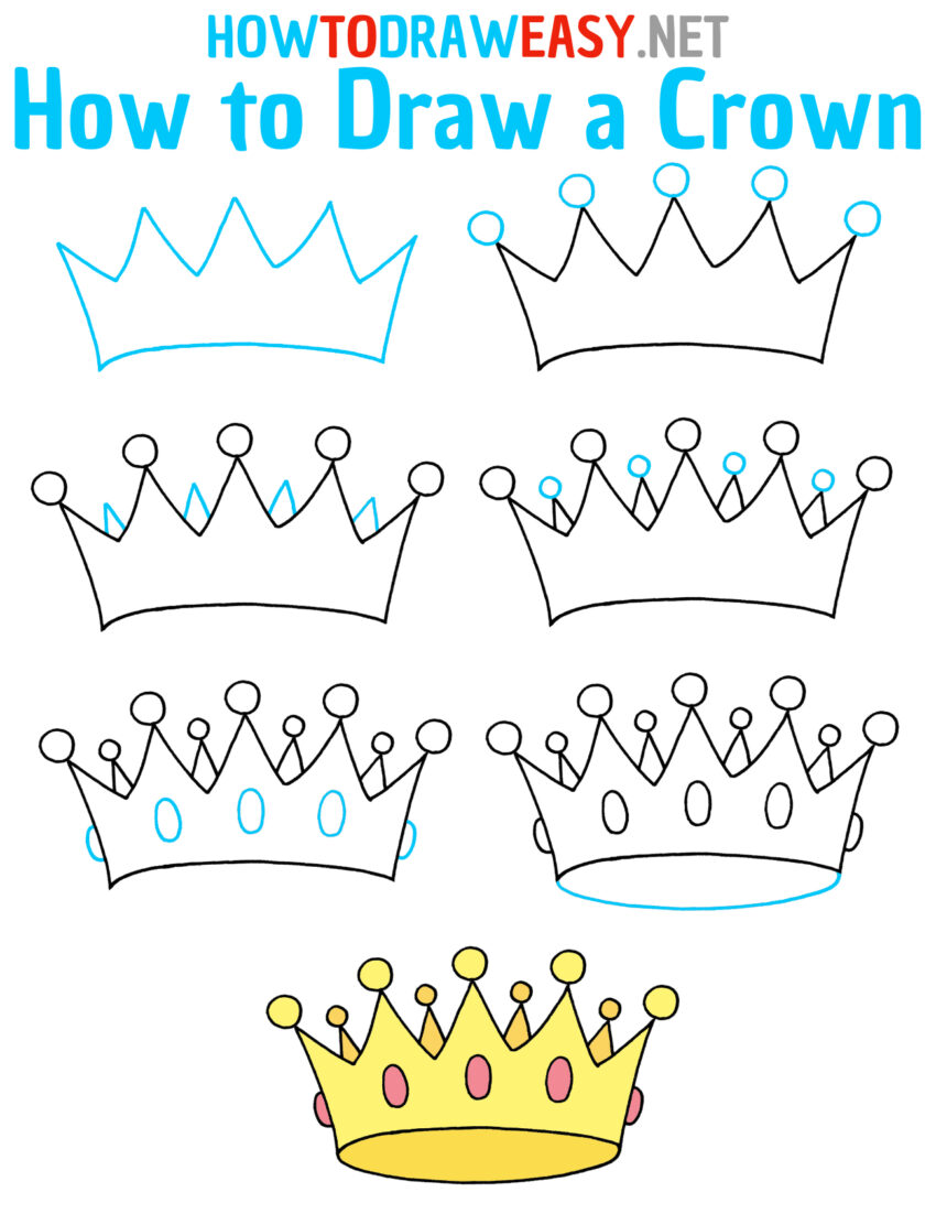 How to Draw a Crown - How to Draw Easy