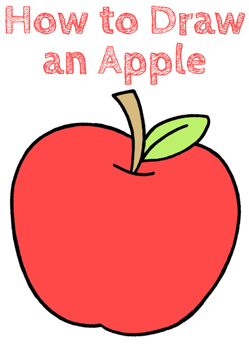 How to Draw an Apple - How to Draw Easy