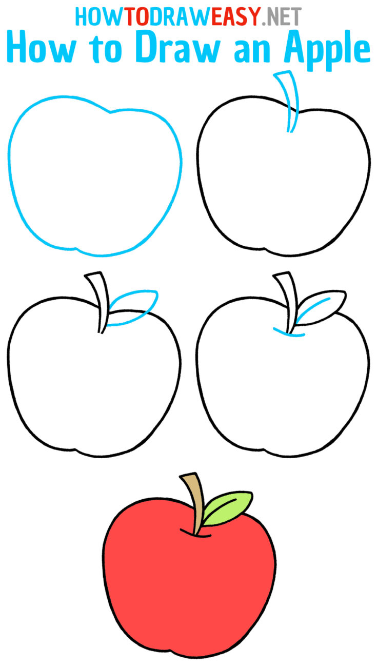 How to Draw an Apple - How to Draw Easy