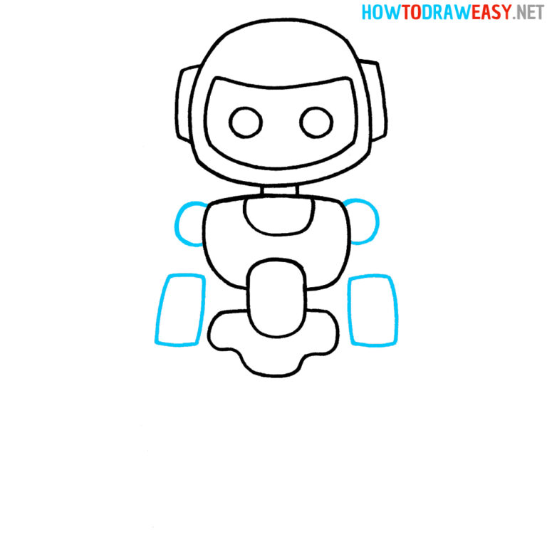 How to Draw a Robot - How to Draw Easy