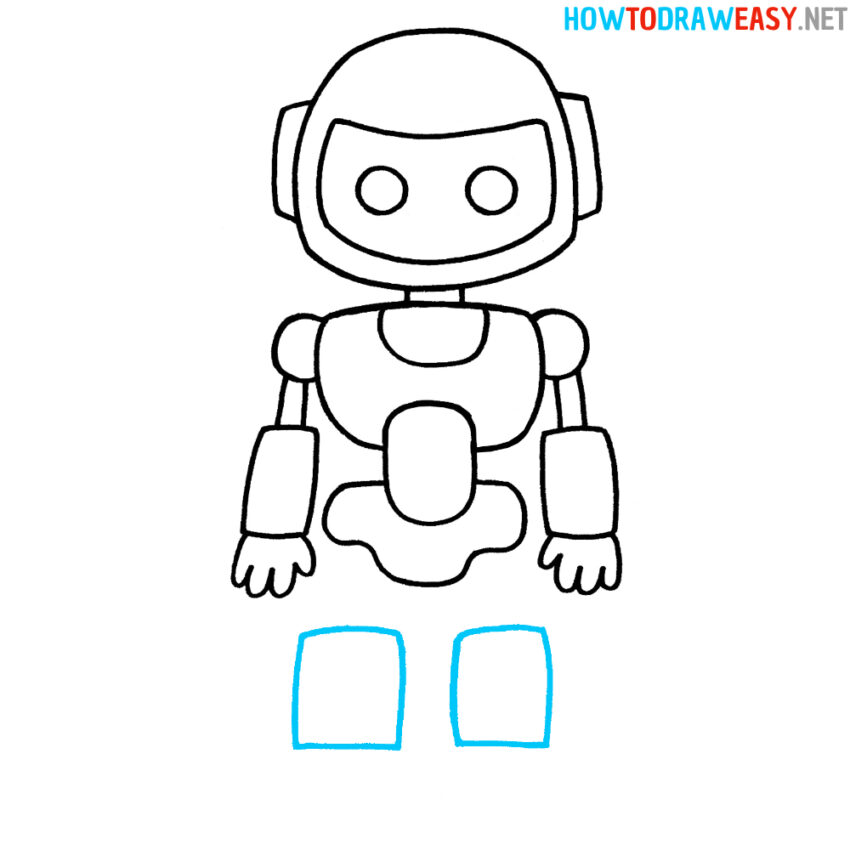 How to Draw a Robot - How to Draw Easy