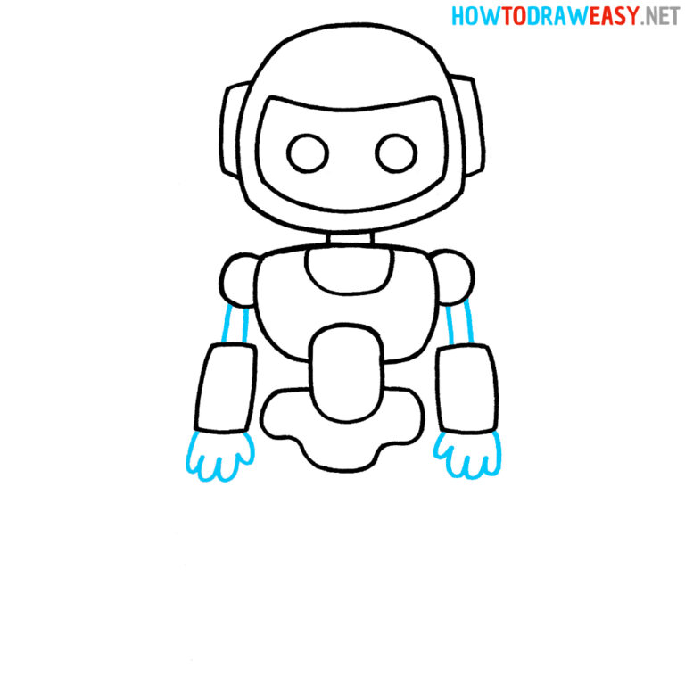 How to Draw a Robot - How to Draw Easy
