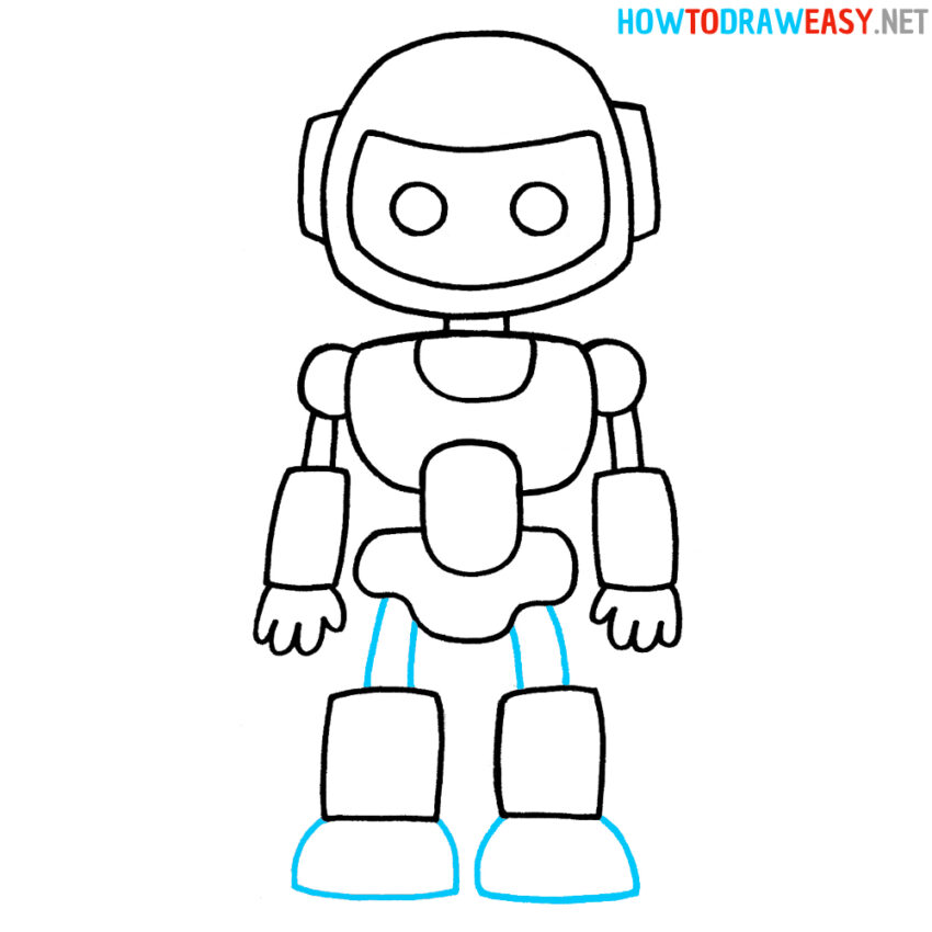 How to Draw a Robot - How to Draw Easy
