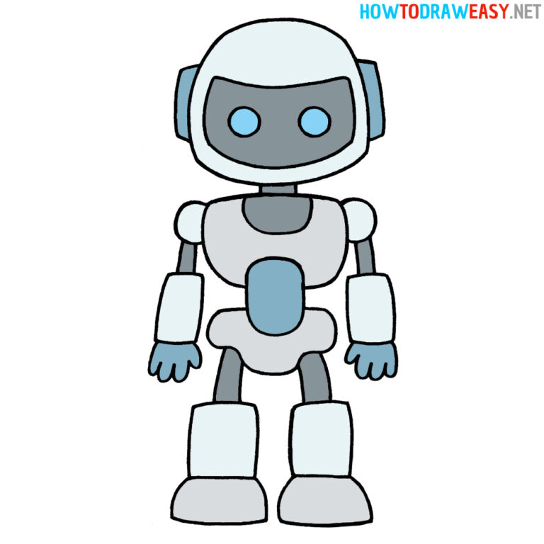 How to Draw a Robot - How to Draw Easy