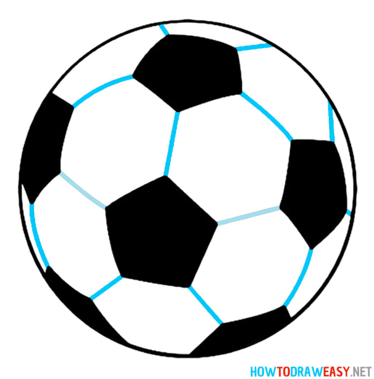 How to Draw a Soccer Ball - How to Draw Easy