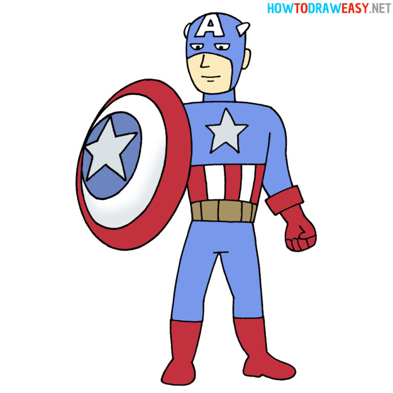 How to Draw Captain America - How to Draw Easy