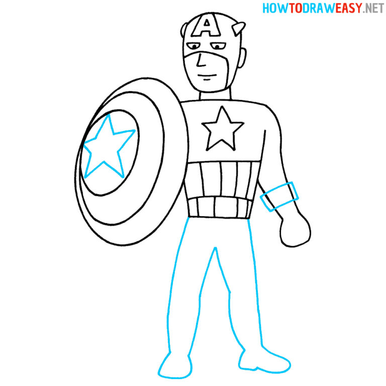 How to Draw Captain America - How to Draw Easy