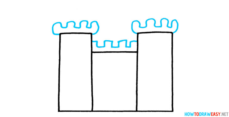 How to Draw a Castle - How to Draw Easy