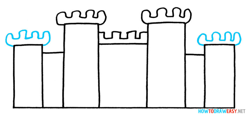 How to Draw a Castle - How to Draw Easy