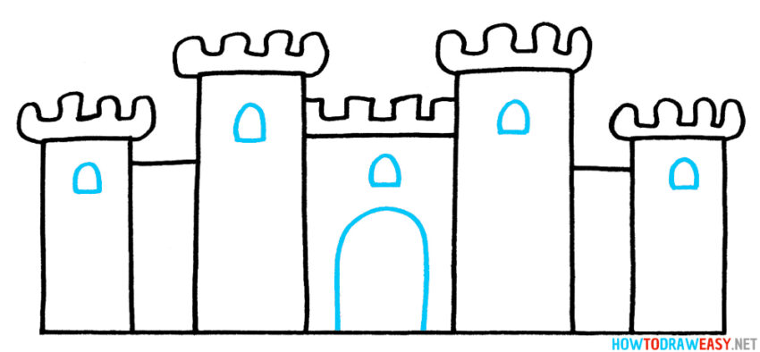 How to Draw a Castle - How to Draw Easy