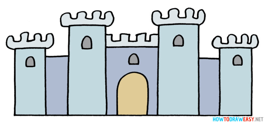 How to Draw a Castle - How to Draw Easy
