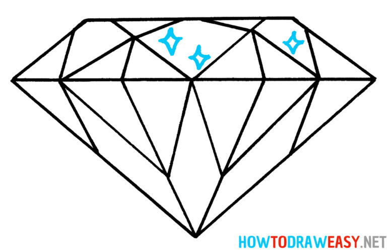 How to Draw a Diamond - How to Draw Easy