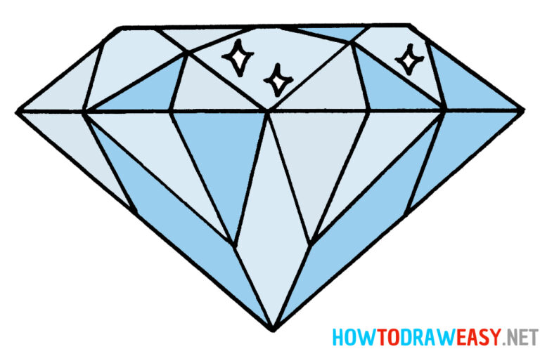 How to Draw a Diamond - How to Draw Easy