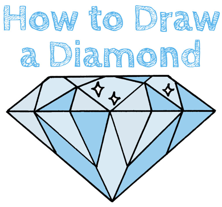 How to Draw a Diamond - How to Draw Easy