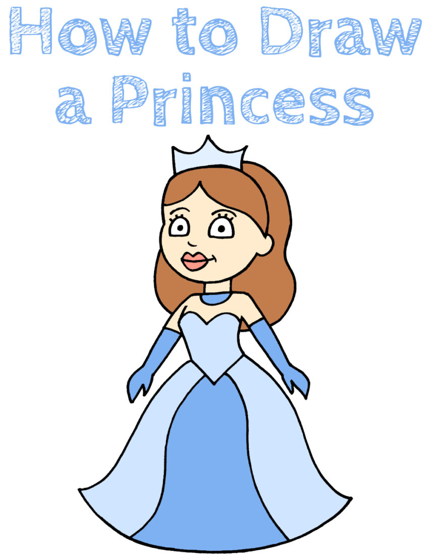 How to Draw a Princess - How to Draw Easy