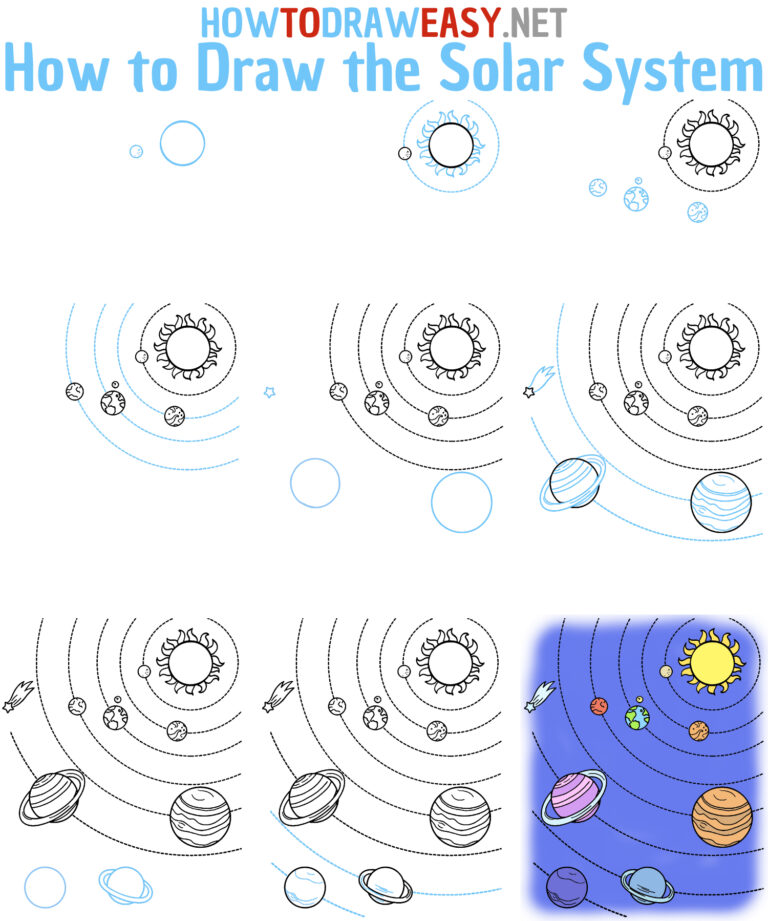 How to Draw the Solar System - How to Draw Easy