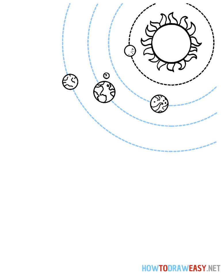 How to Draw the Solar System - How to Draw Easy